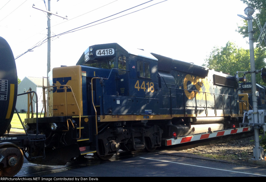 CSX GP38-2S 4418 trails fourth out on C964-19
